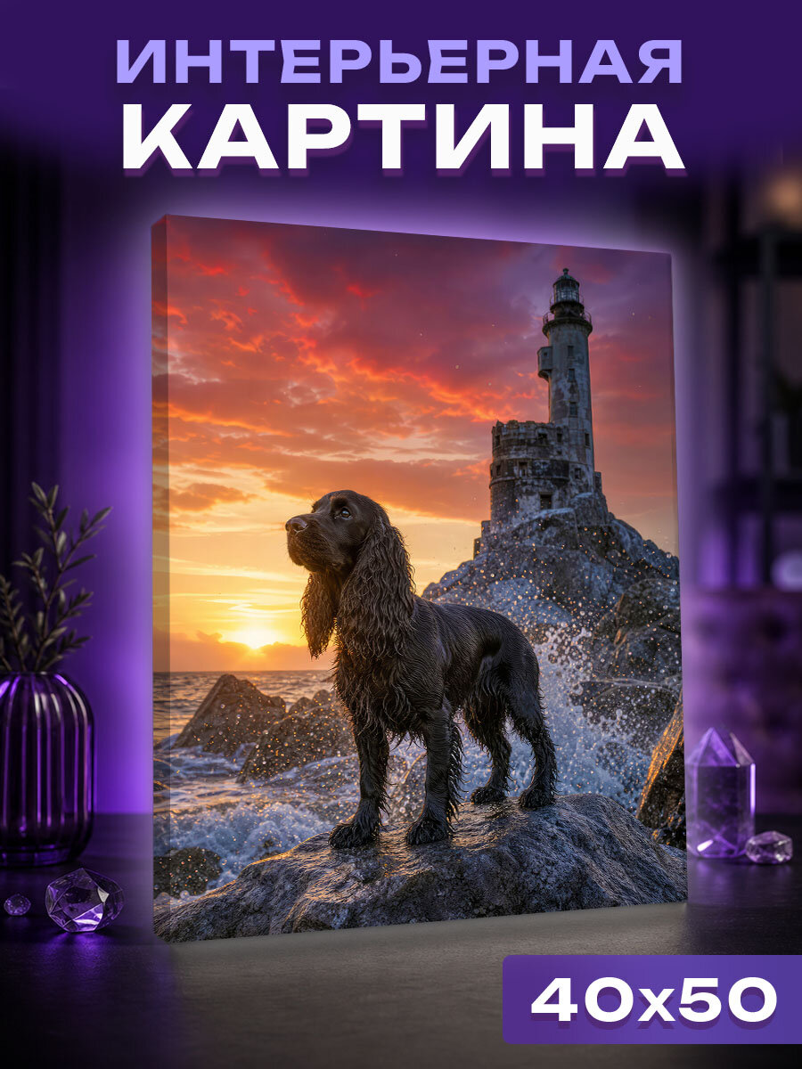 Интерьерная картина Спаниель у маяка Анива