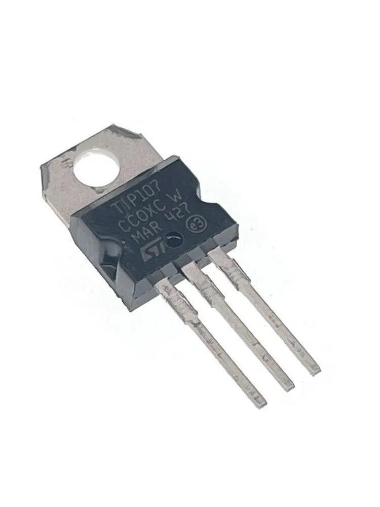 Силовой транзистор TIP107, PNP Дарлингтон, 100В 8А, TO-220, комплементарный к TIP102, 10 шт
