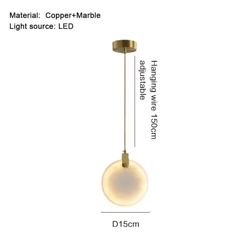 Люстра LED 10 Вт, 3000K, IP22, 400 Лм, 110-220В, белая, 1500 мм — фото 1