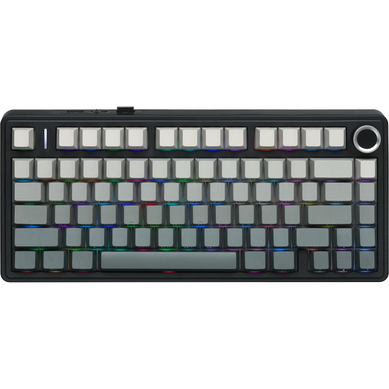 Игровая клавиатура/ Беспроводная механическая клавиатура AULA F75 Gradient Серый Зелёный Reaper свитчи (Bluetooth, 2.4 Гц) 6948391214726