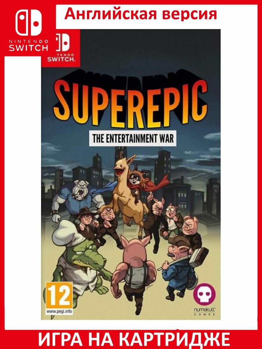 Игра SuperEpic: The Entertainment War Switch Картридж на Nintendo Switch Английская версия