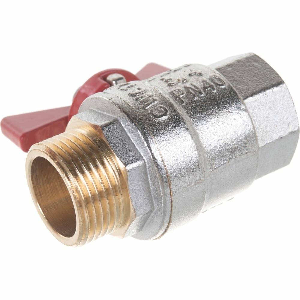 Кран шаровой Valtec Base рукоятка бабочка 3/4" внутренняя-наружная VT.218. N.05 — фото 1