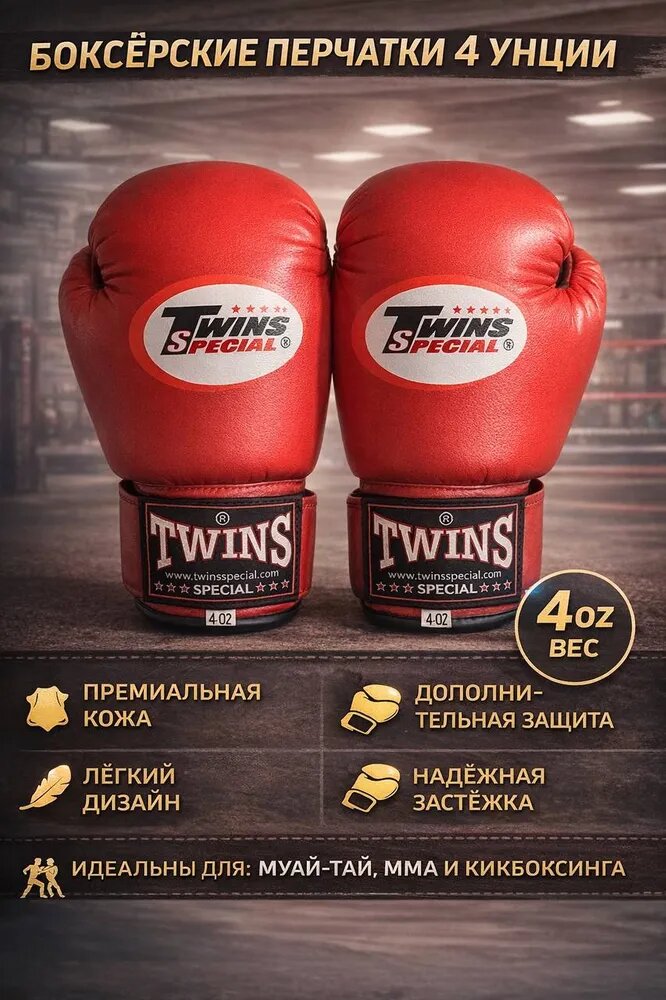Перчатки для кикбоксинга, размер: 4