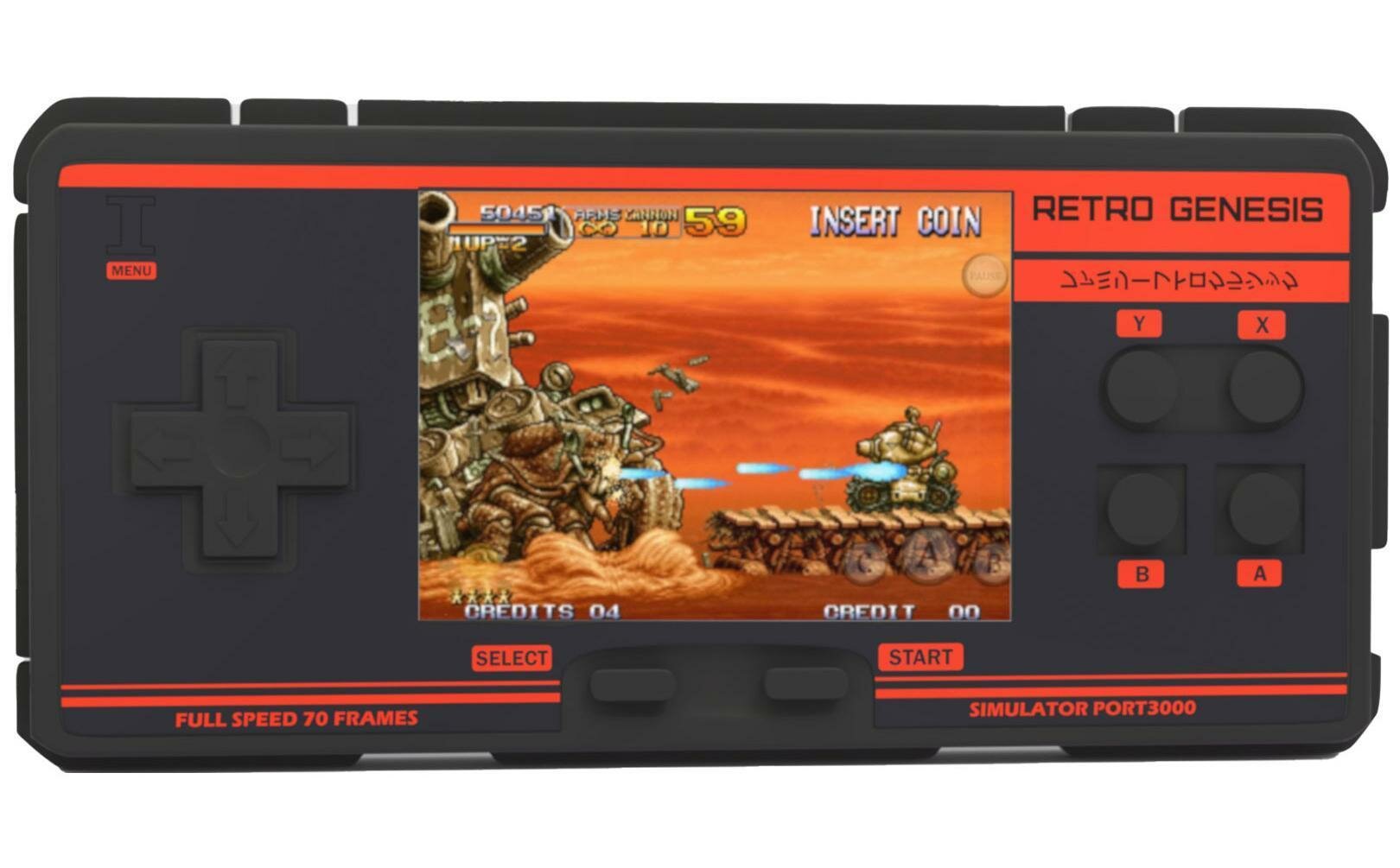 Игровая приставка Retro Genesis Port 3000, черно-красная (10 эмуляторов, 4000+игр, 3.0 экран, IPSSD-карта сохранения)