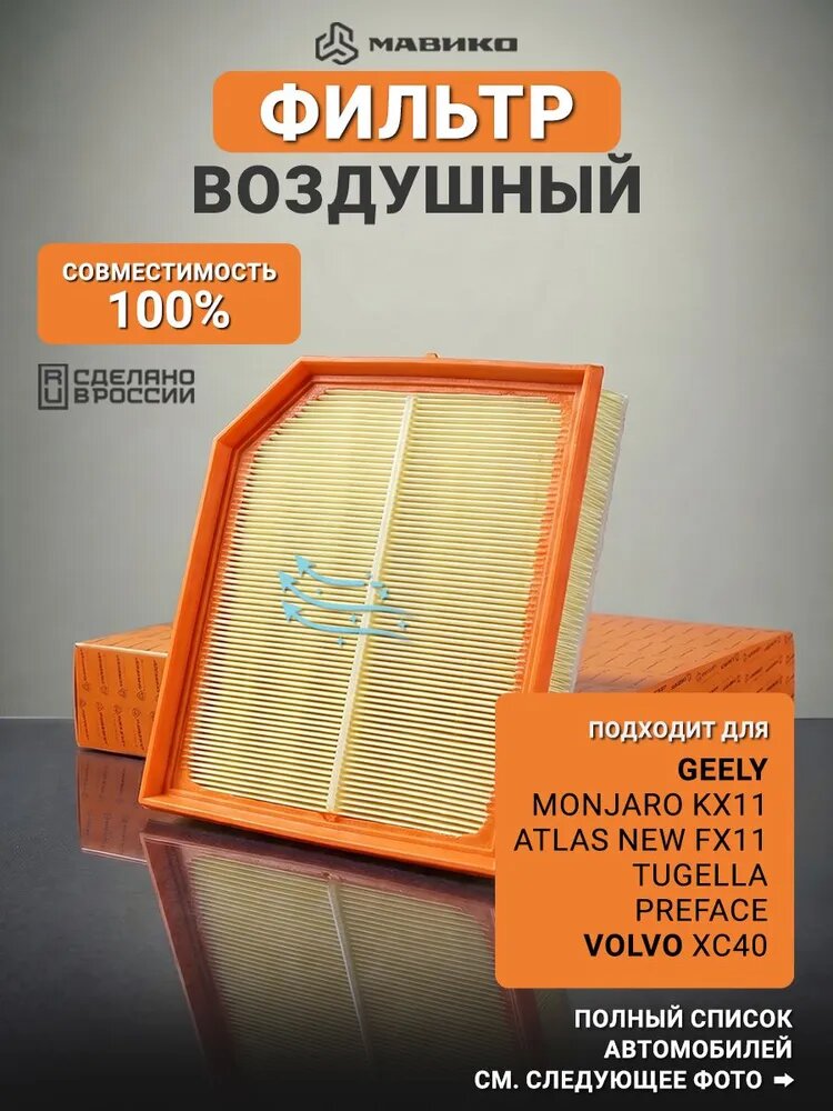 Фильтр воздушный для джили Атлас фх11 Тугелла Монжаро кх11 Префейс вольво ХС40. GEELY Monjaro kx11 Atlas fx11 Tugella Preface, VOLVO xc40/ OEM 2032047000 2032061800 2032069500