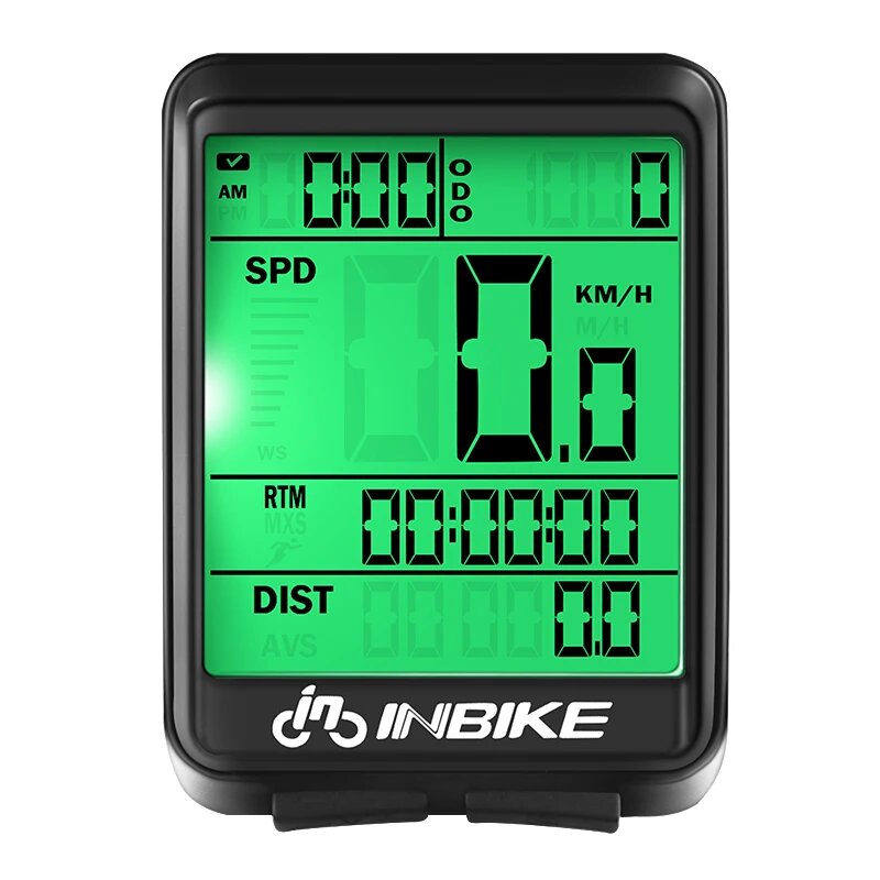 Велокомпьютер INBIKE IC321 черный Green wireless