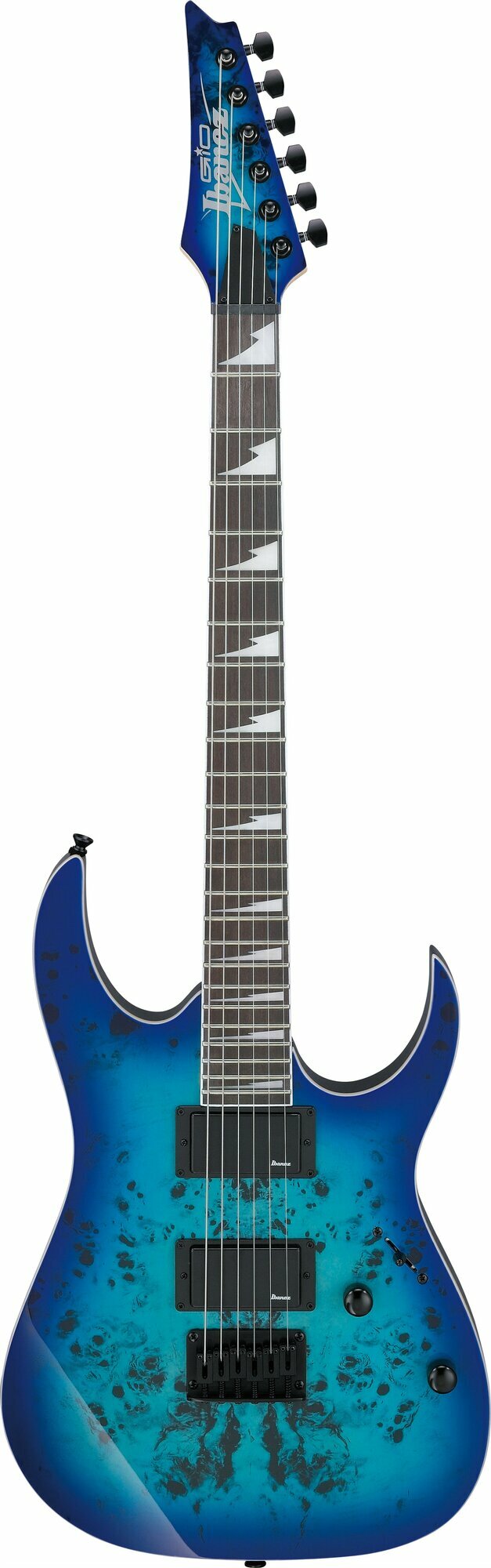 IBANEZ GRGR221PA-AQB электрогитара, цвет - голубой и чёрный