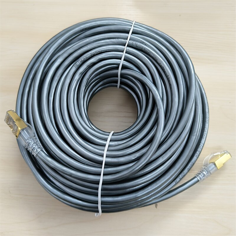 Патч-корд Ethernet Cat6 RJ45, серебристый, 8 м, скорость 1 Гбит/с, позолоченные контакты, гибкий, для ПК, телевизора, роутера, принтера, модема, PS4/5, Xbox