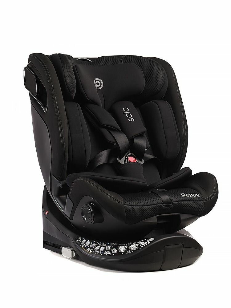 Автокресло Peppy Solo 0-36 I-Size 40-150 см (Black) черный