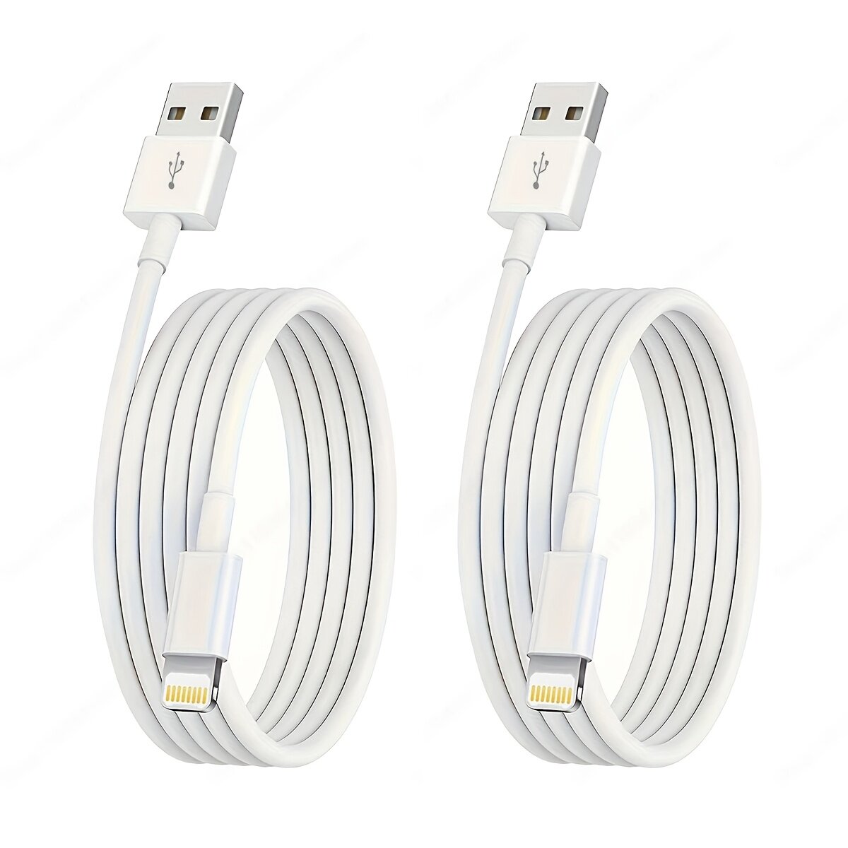 Оригинальный быстрозарядный USB-кабель для iPhone 11/12/13/14 Pro Max, iPhone 7/8 Plus/SE/XR, iPod, белый, 1 м, 2 шт.