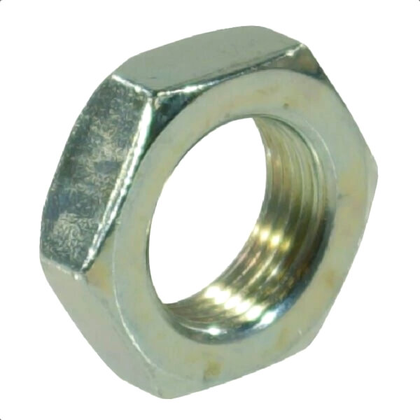 Гайка шестигранная низкая DIN 439, резьба M24x1,5 сталь, оцинкованная, класс 4. Артикул 439B2415 (Kramp)
