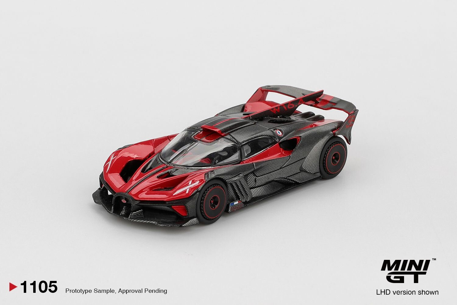 Коллекционная машинка MINI GT 1:64 Bugatti Bolide Red