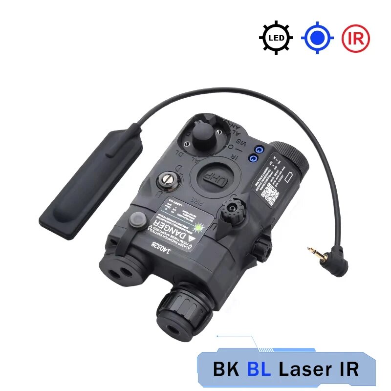 Тактический фонарь WADSN PEQ15 M300A M600C Черный, BK Blue Laser