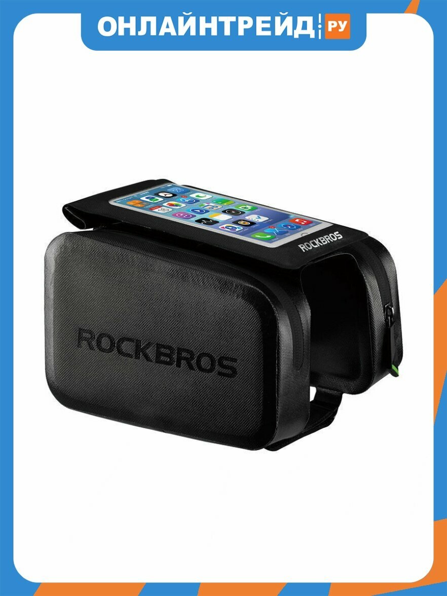 Rockbros Велосумка с держателем для телефона. Влагозащитная.