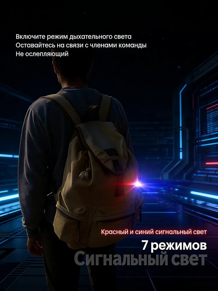 Philips Мини Фонарь-прожектор, 300 Лм, 5 Вт, 30 м, встроенный аккумулятор, черный матовый, 7 режимов — фото 1