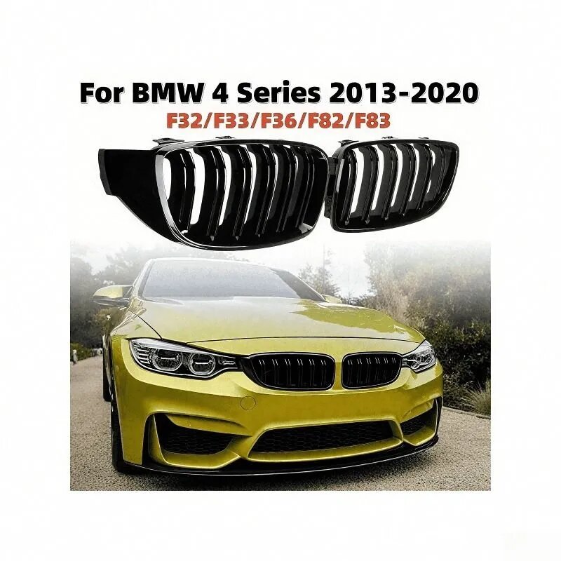 Решетка радиатора, защита радиатора, подходит для BMW 4 серии F32 F33 F36 F82 F83 2013-2020, черный,1пара.