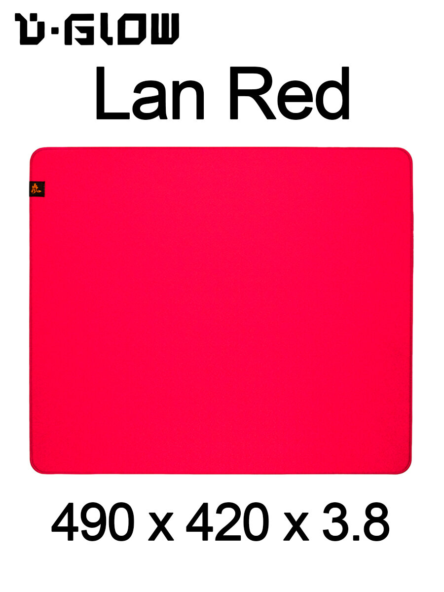 Коврик для мыши D-Glow "Lan Red", премиум-качество, 490х420 мм