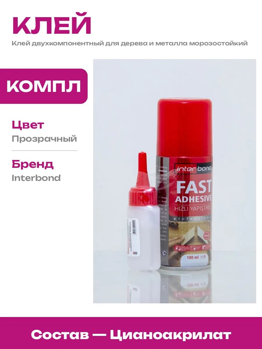 Профессиональный клей для МДФ и дерева с активатором 125мл