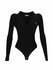 Боди бельевое Elisabetta Franchi Ribbed-knit logo-plaque bodysuit, размер 42