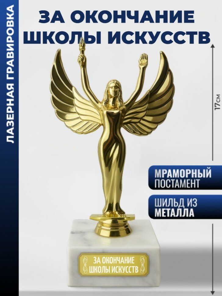 Статуэтка награда Женск. "За окончание школы искусств"