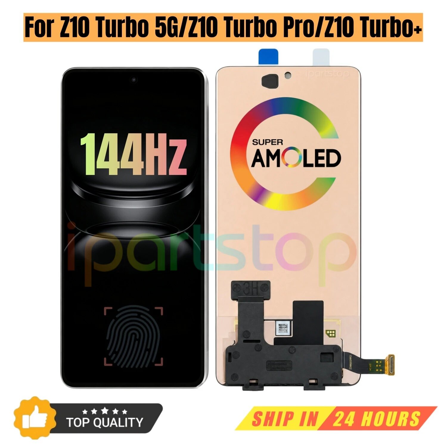 Запасной дисплей iParts для vivo iQOO Z10 Turbo 5G V2452A, Z10 Turbo Pro V2453A, for Z10 Turbo Plus