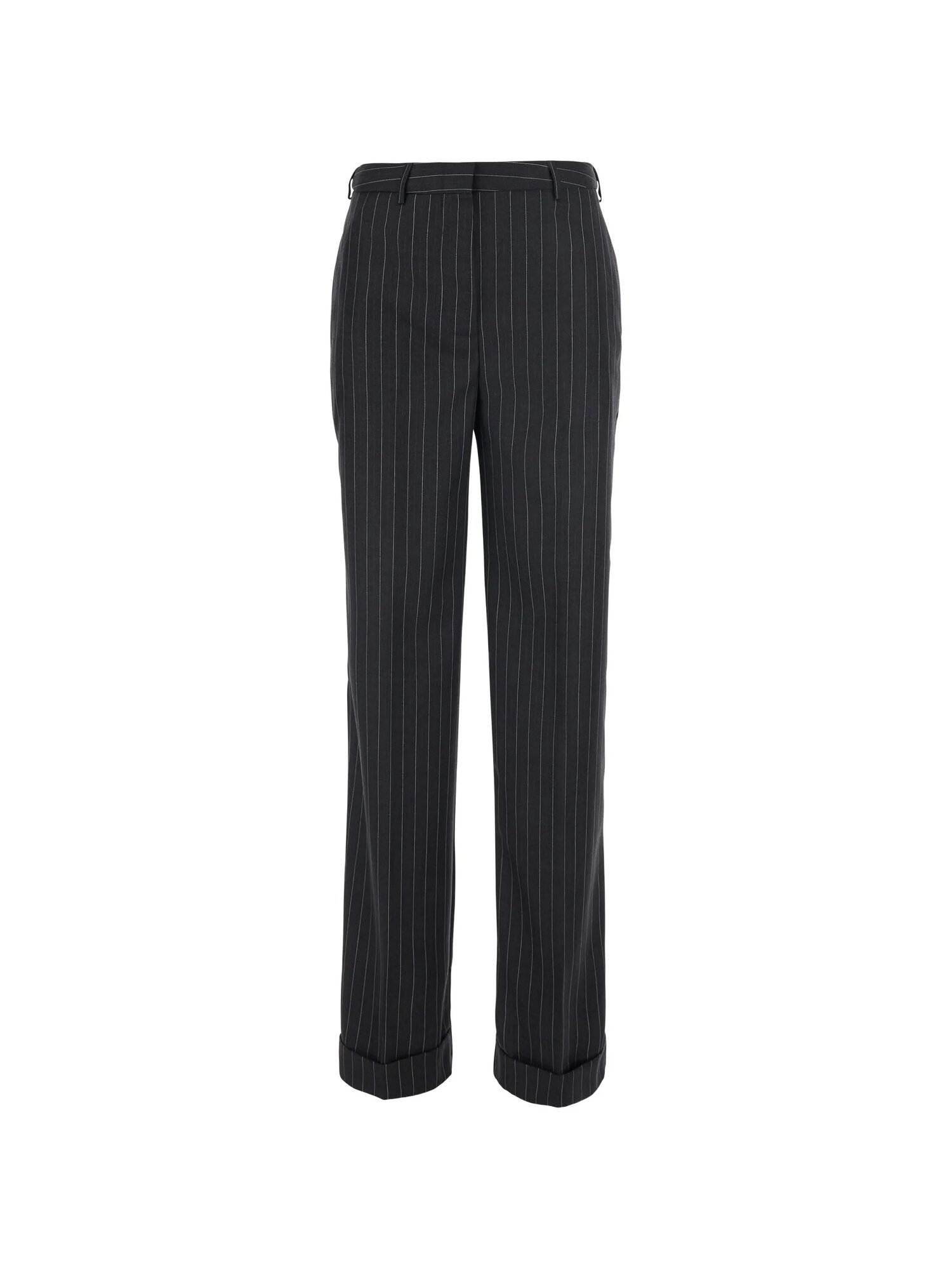Брюки Lola pinstripe-pattern turn-up-cuff trousers