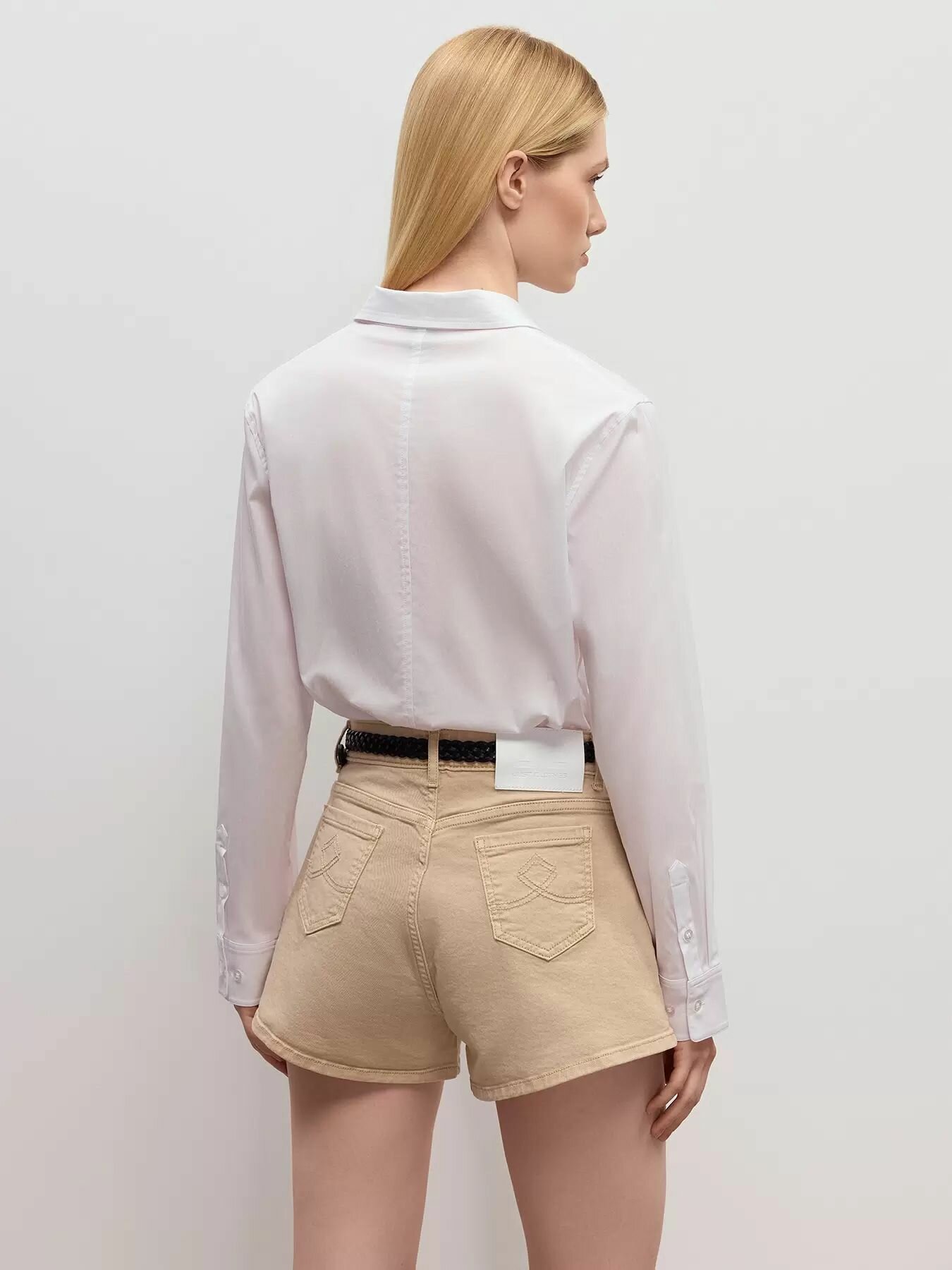 Рубашка JUST CLOTHES Весна-лето 2025, размер 38, белый — фото 1
