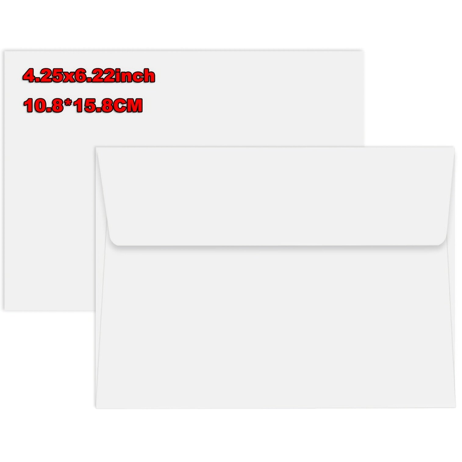 18 шт. белых конвертов 4x6 дюймов (10,8x15,2 см) для открыток, приглашений, свадебные конверты с самоклеящимся клапаном