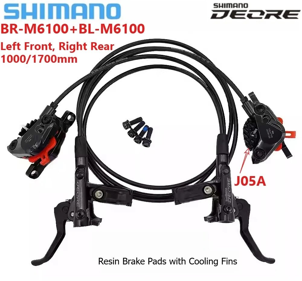 Тормоз SHIMANO DEORE M6100 2-поршневой M6100 LFRR J05A