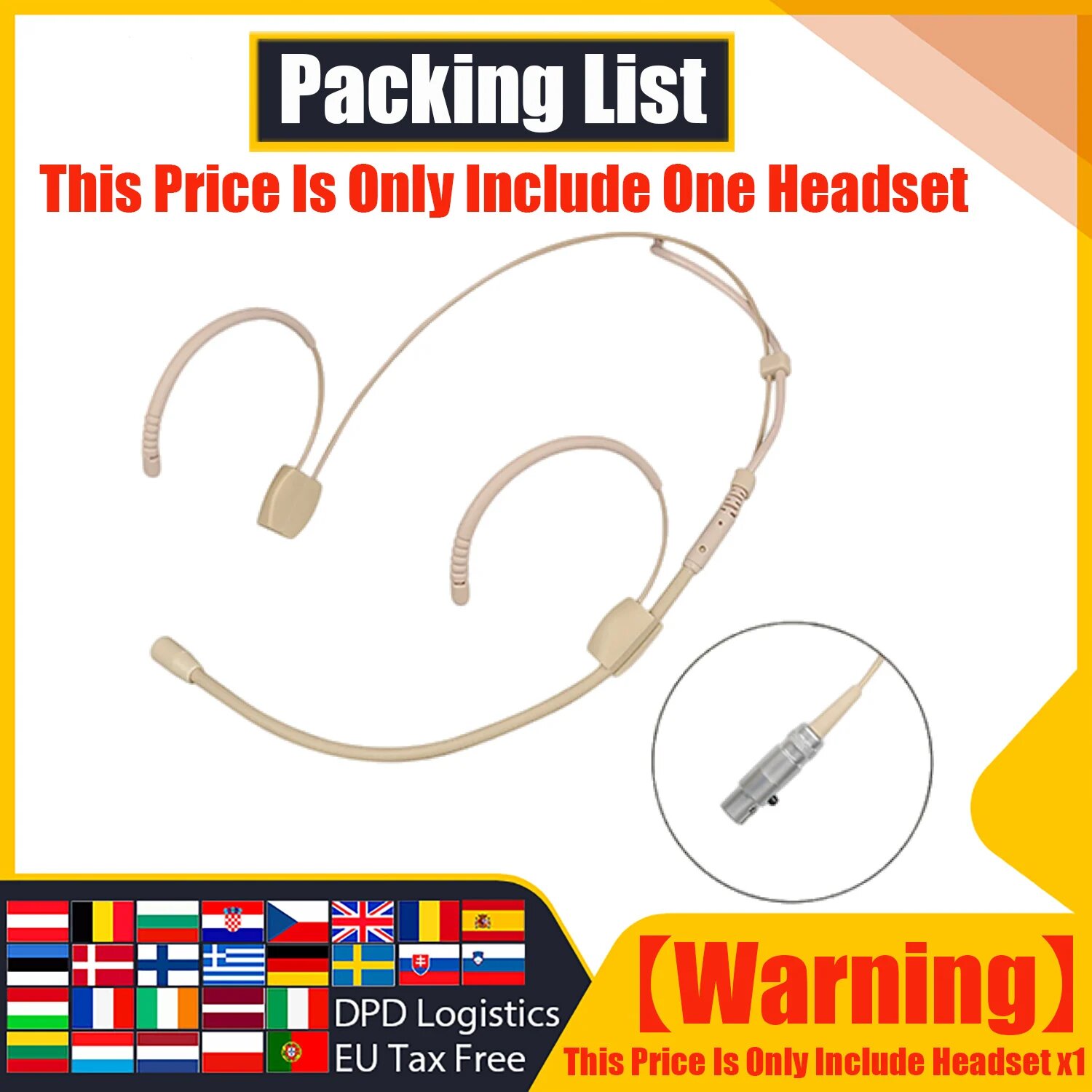 ADUZIC X300 Беспроводной микрофон UHF 2-канальный Only Headset X 1PC