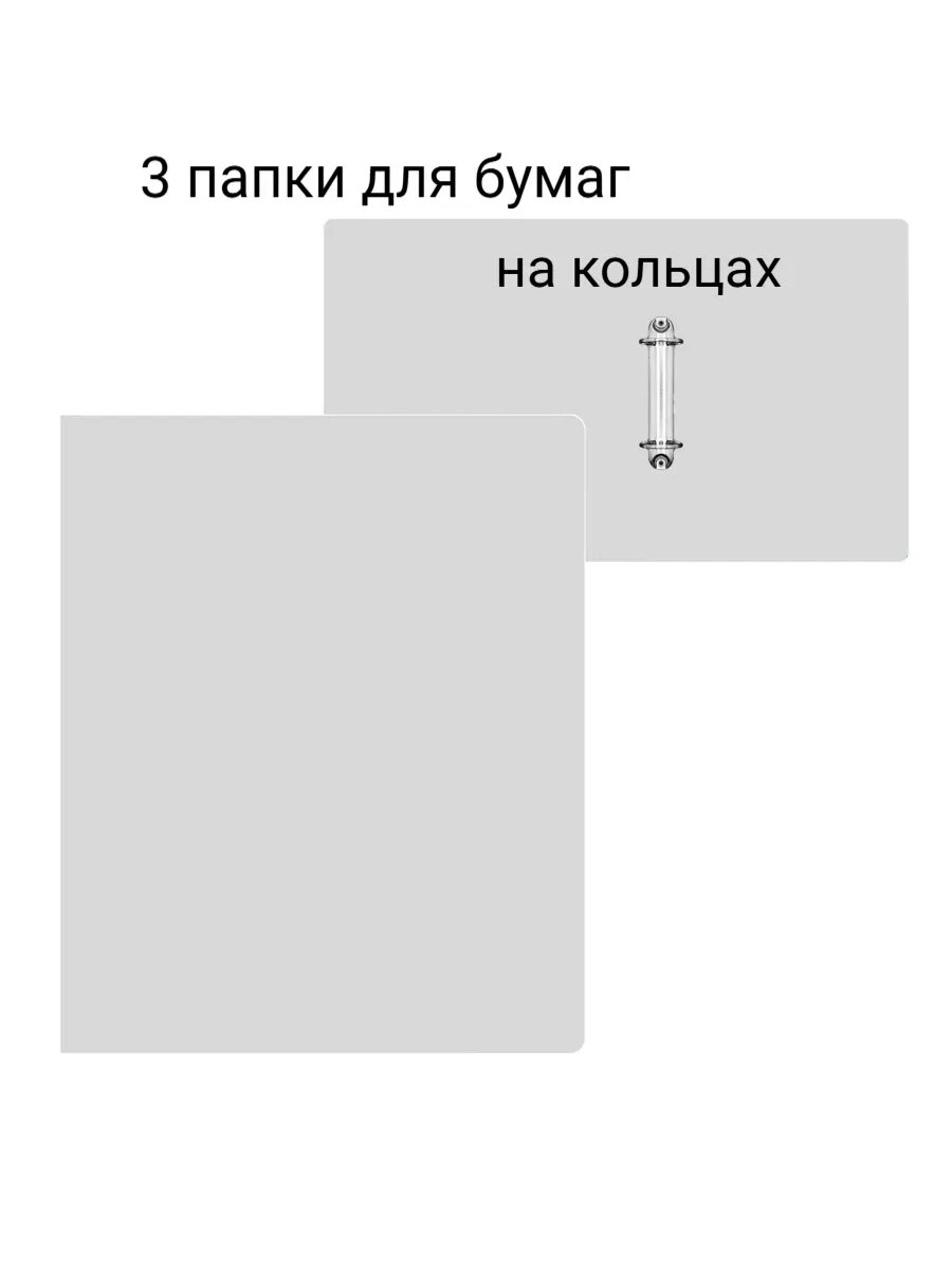 3 Папки для бумаг на кольцах