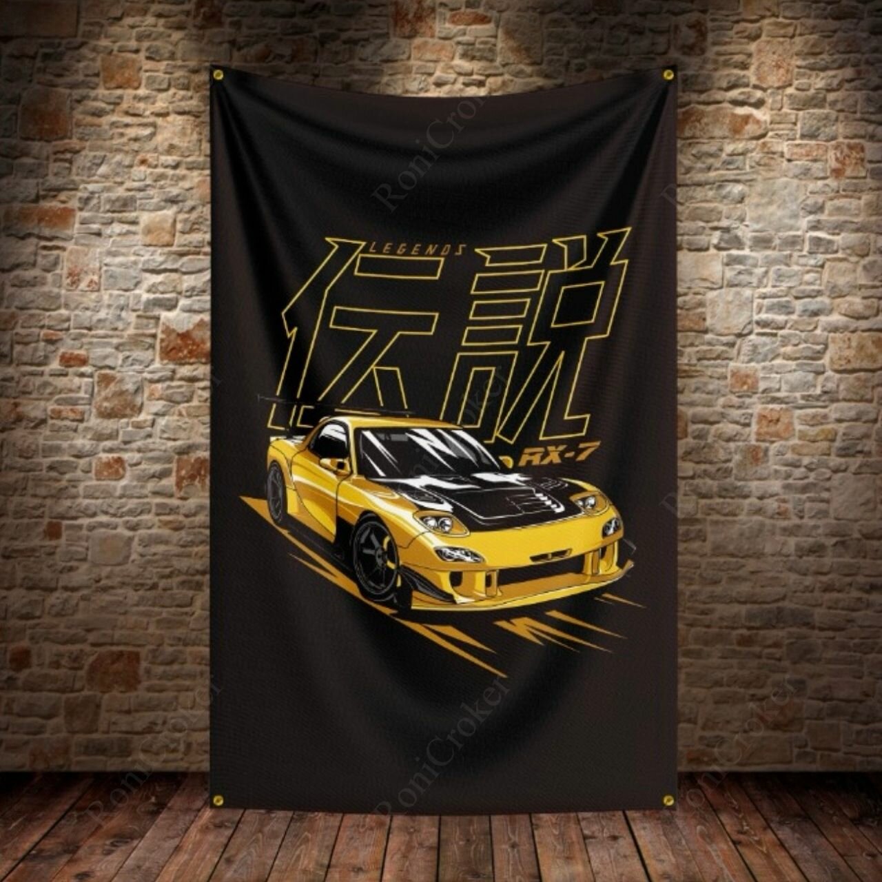 Флаг плакат баннер JDM Mazda RX7 Мазда