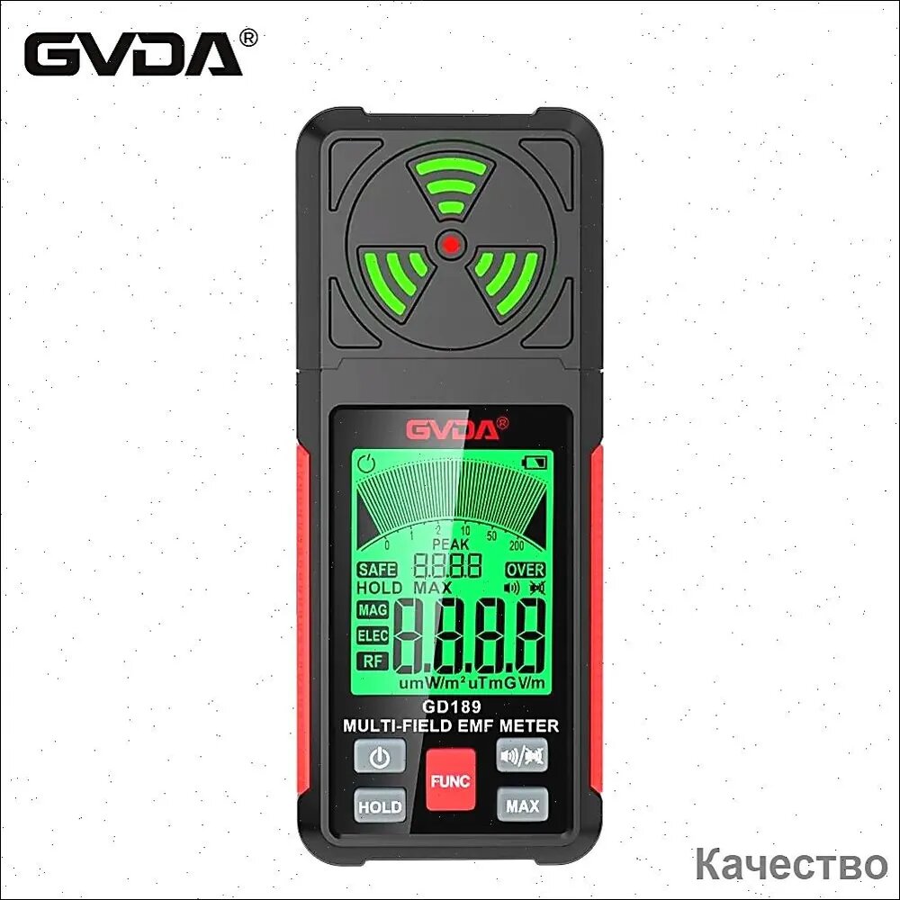 GVDA Детектор излучения электромагнитного поля GD189 многопрофильный EMF метр