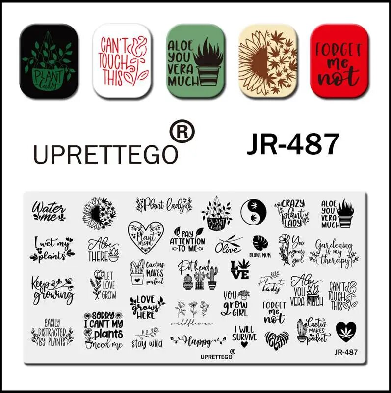Пластина для наращивания ногтей UPRETTEGO JR487