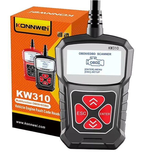 KONNWEI KW310 OBD2 сканер, черный