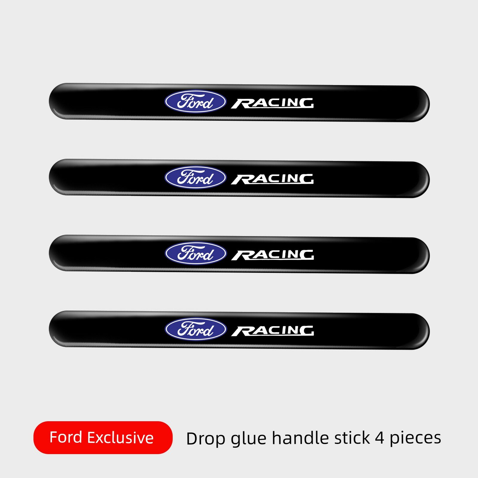Ford Edge, черные защитные полосы для дверных ручек, 4 шт. комплект