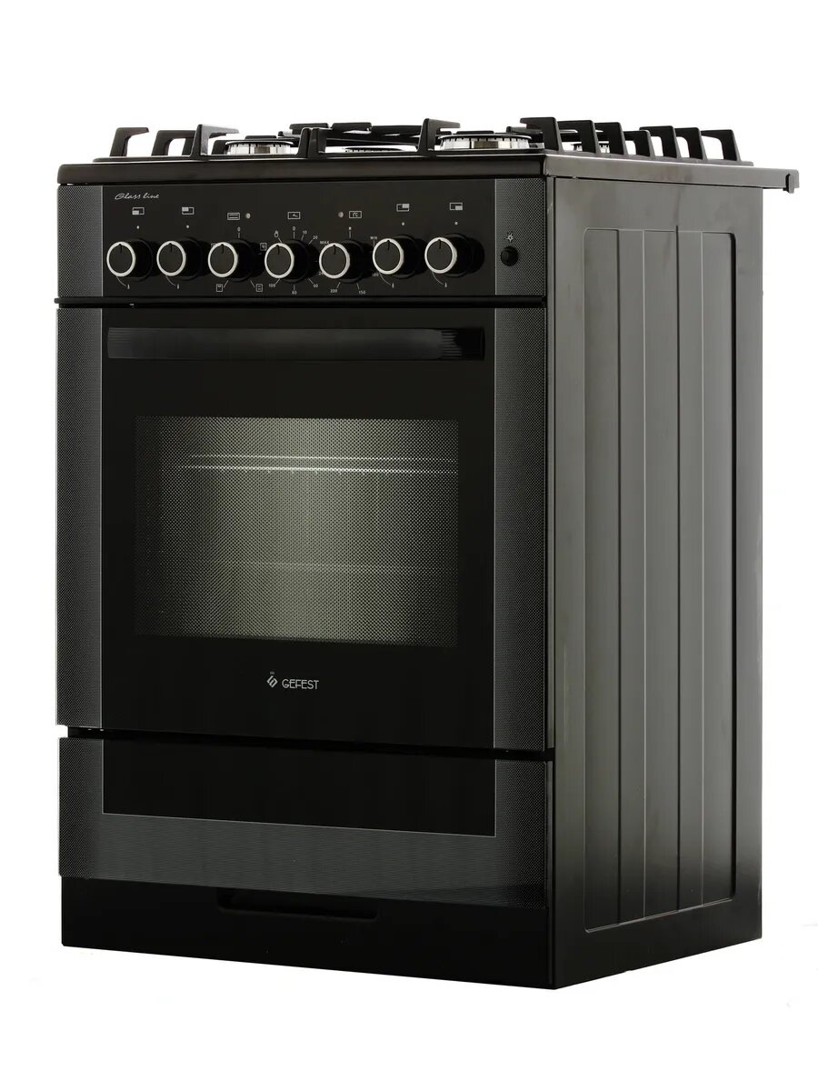 Плита GEFEST ПГЭ 6502-02, газовая, электрическая духовка, 4 конфорки, 52л