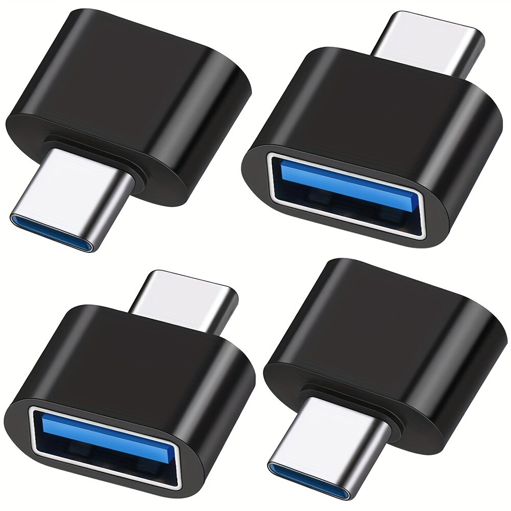 Переходник USB Type-C на USB 3.0, 4 шт, черный, для смартфонов, планшетов и устройств с разъемом USB-C