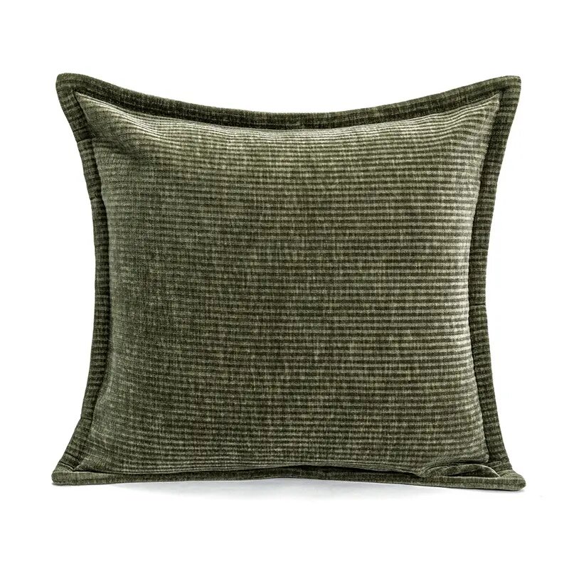 Подушка Shu Ya Green с перьевым ядром - аксессуар для дивана и изголовья, 45x45 см