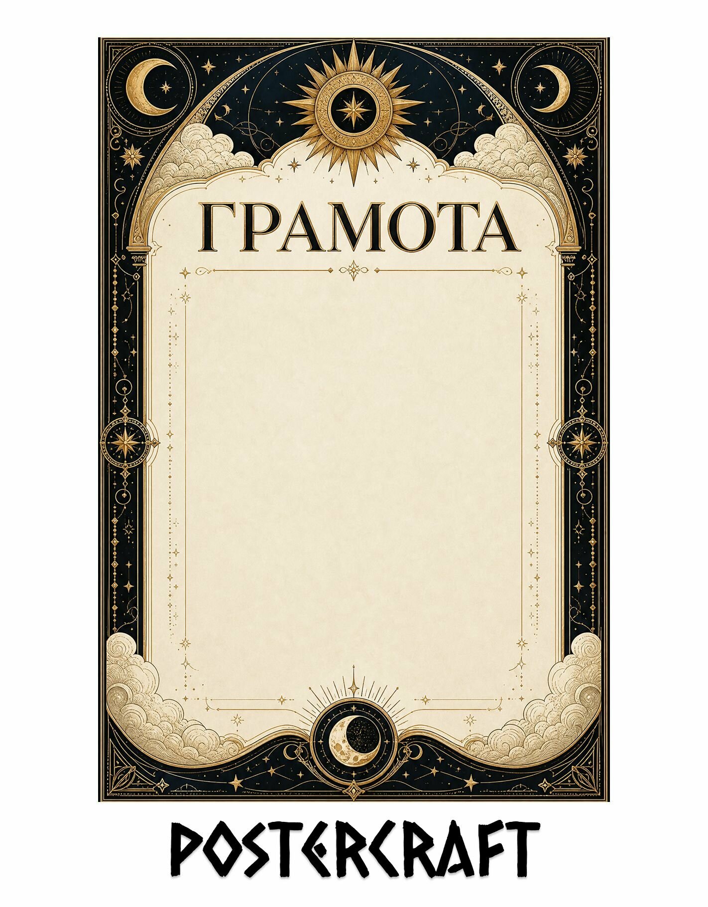 Подарочная "Грамота", А4, 21x29,7 см, (плотная типографская бумага)