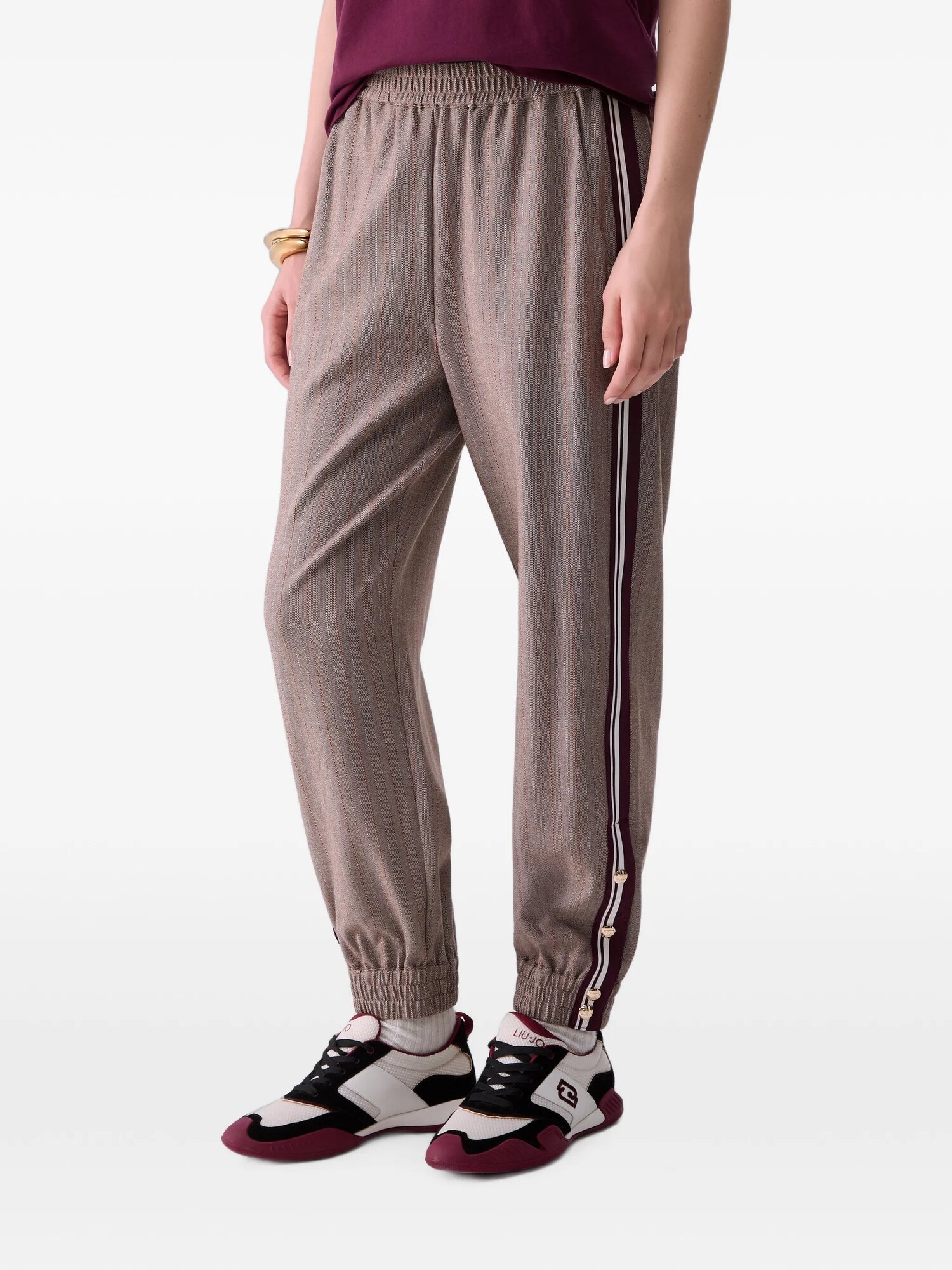 Брюки LIU JO Jogging pants with side tape, размер 2XL — фото 1