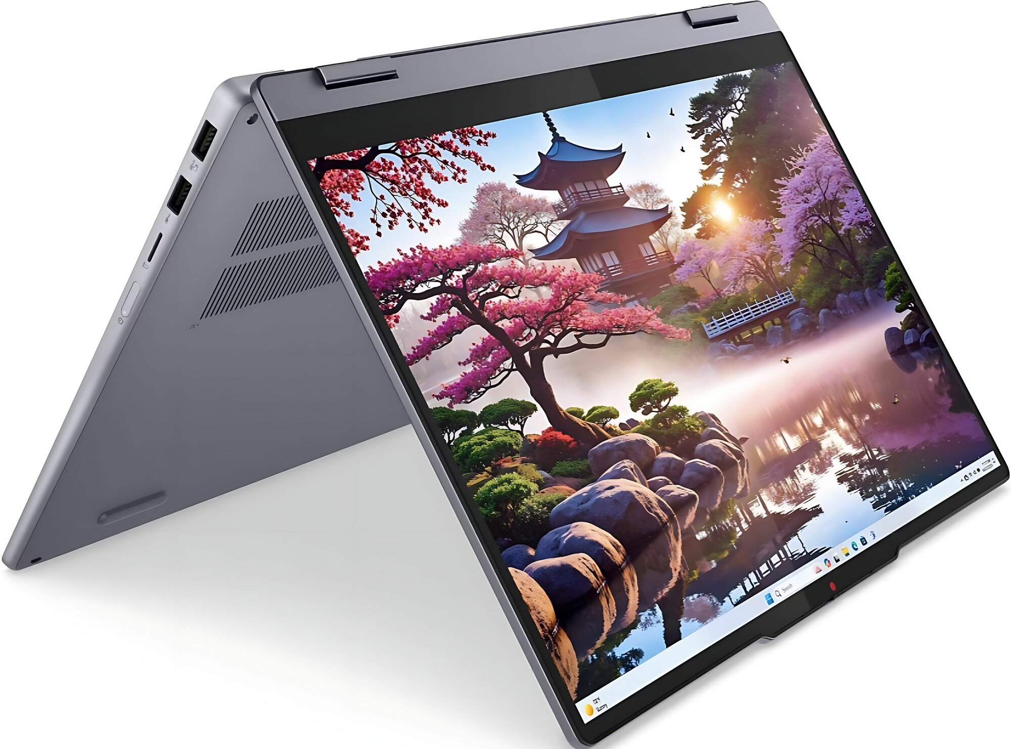 Ноутбук Lenovo IdeaPad 5 2-in-1 14AKP10 14" (1920x1200) IPS, AMD Ryzen AI 5 340, 16GB LPDDR5X, 512GB SSD, AMD Radeon, Без ОС, grey (83KT0056RK)