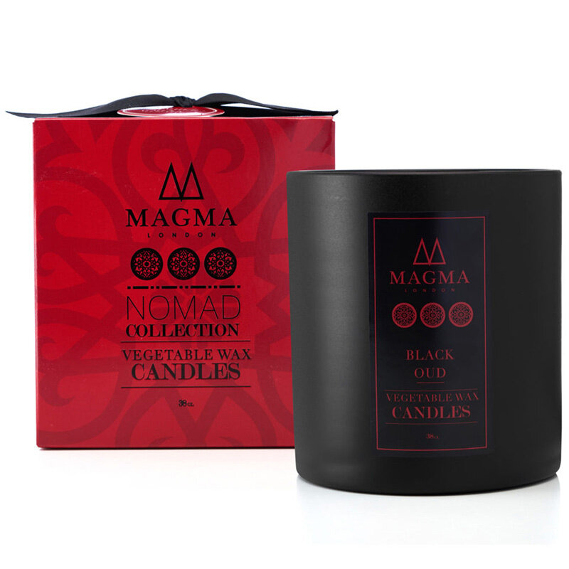 Свеча Magma London Nomad Collection Black Oud 380 гр / Парфюм для дома Магма Лондон Номад Коллекшн Блэк Уд / Чёрный Уд