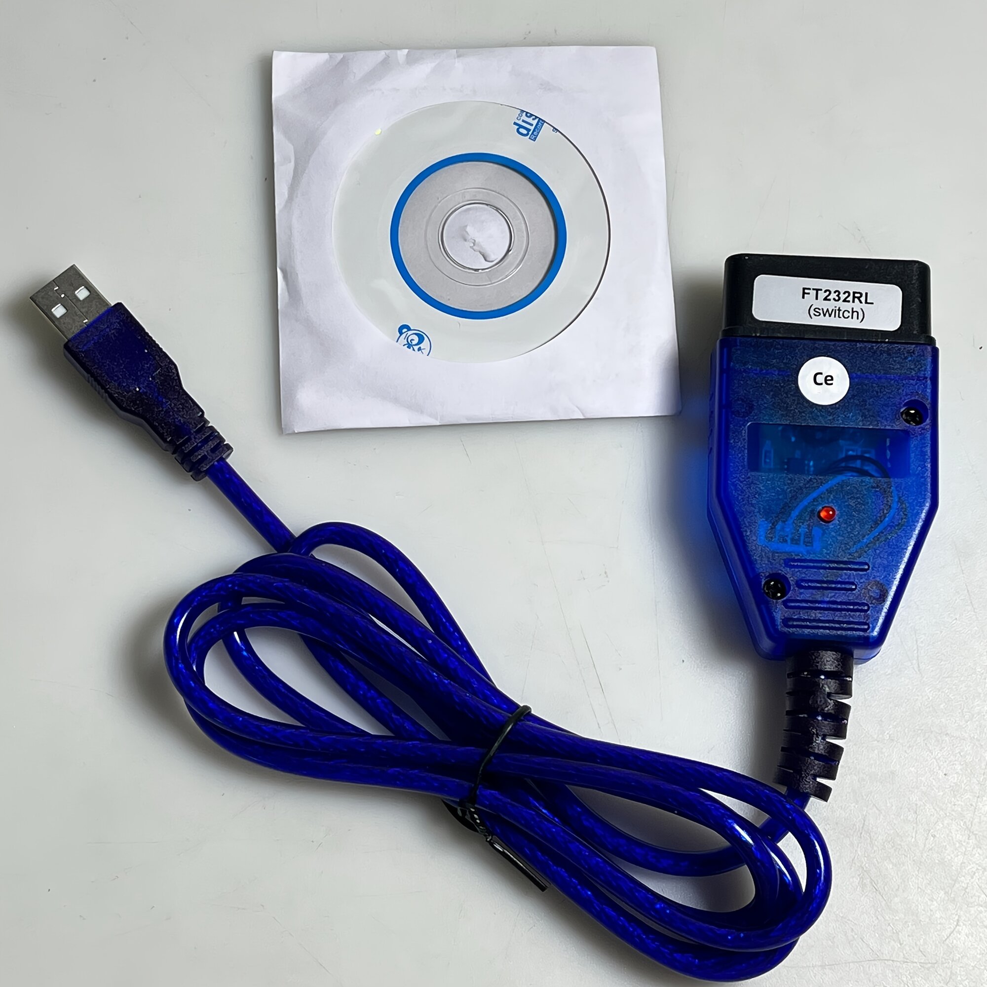 USB OBD2 диагностический кабель с 4-позиционным переключателем для механической диагностики, без батареи