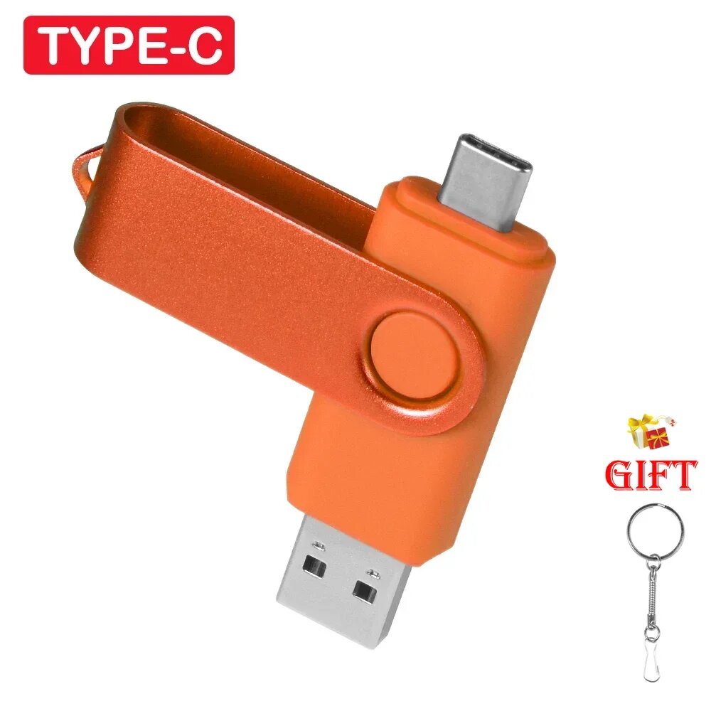 USB-флешка JASTER 8GB, оранжевая, Type-C