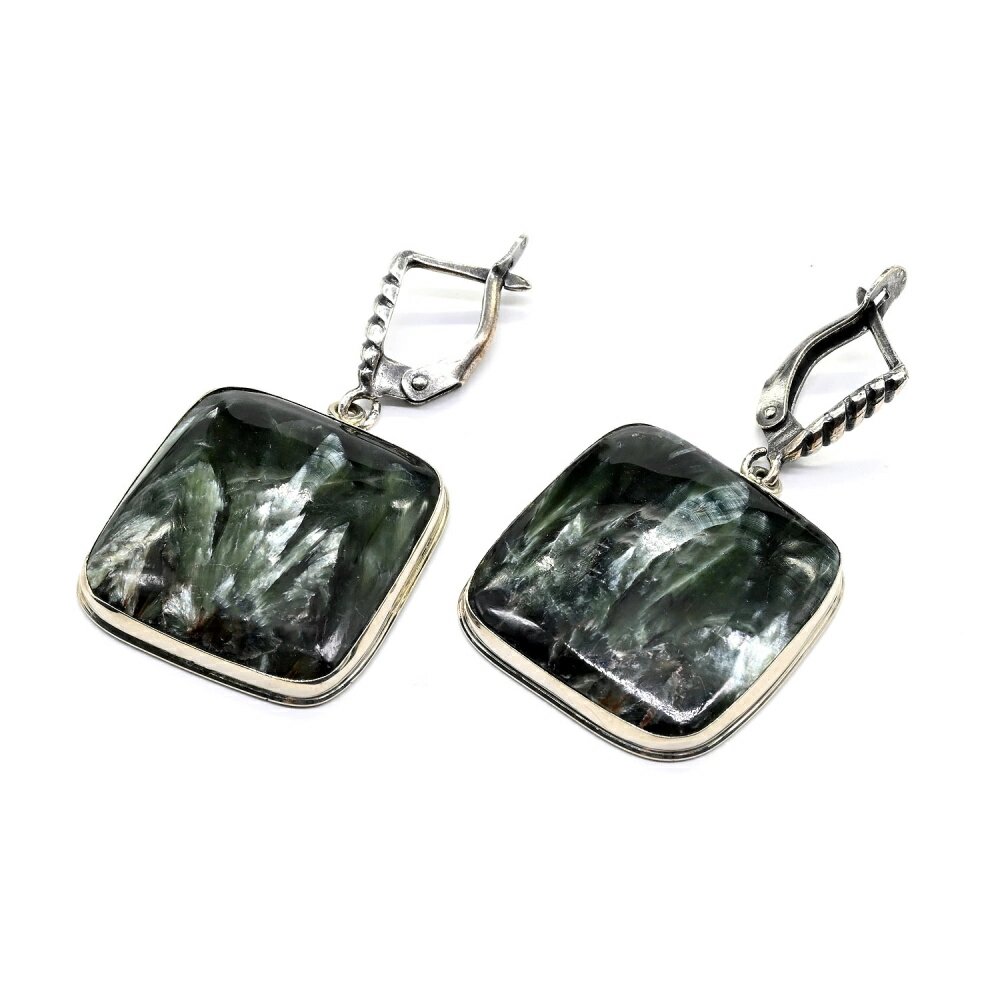 Серьги, серафинит