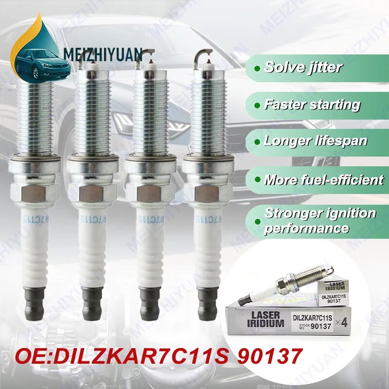 4 шт. DILZKAR7C11S 90137 лазерные иридиевые свечи зажигания для Honda Fit XRV CITY VEZEL Greiz 1,5L 2015-2018 L15B5