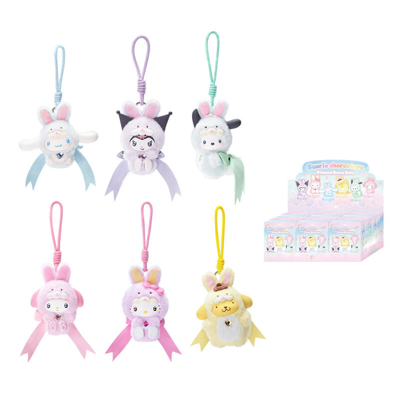 TOP TOY X Sanrio Family Ромб Кролик Малыш Пачки Коллекция Мягкие Игрушки Украшение Слепые Коробки