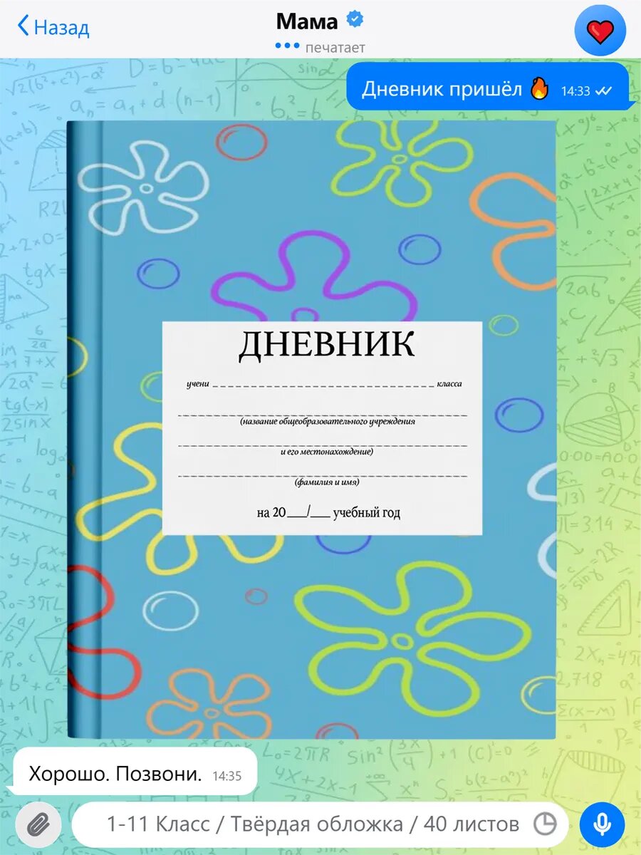 Школьный дневник с принтом y2k pinterest
