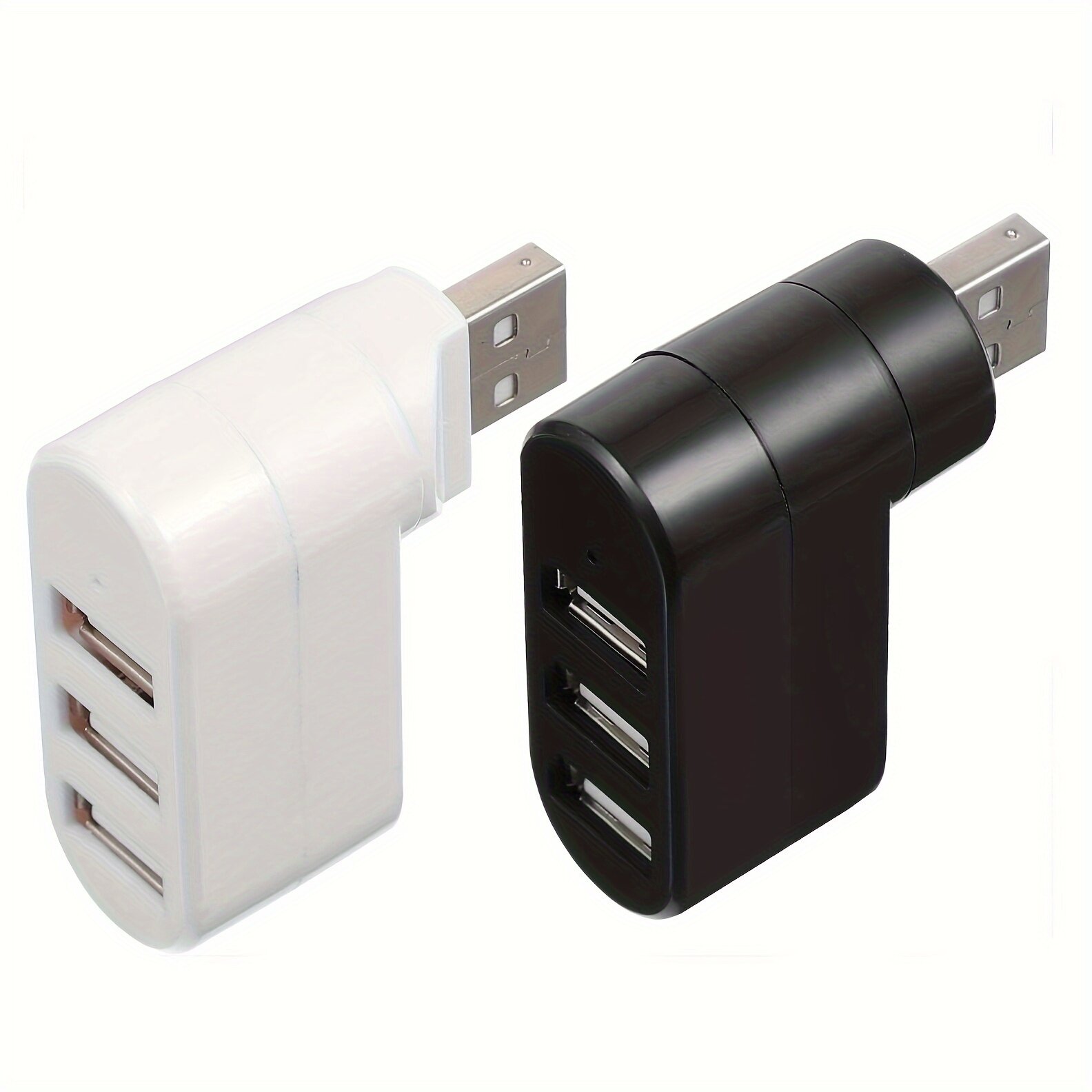 USB-хаб на 3 порта с поворотным дизайном для ноутбука и ПК, портативный разветвитель, 2 шт.